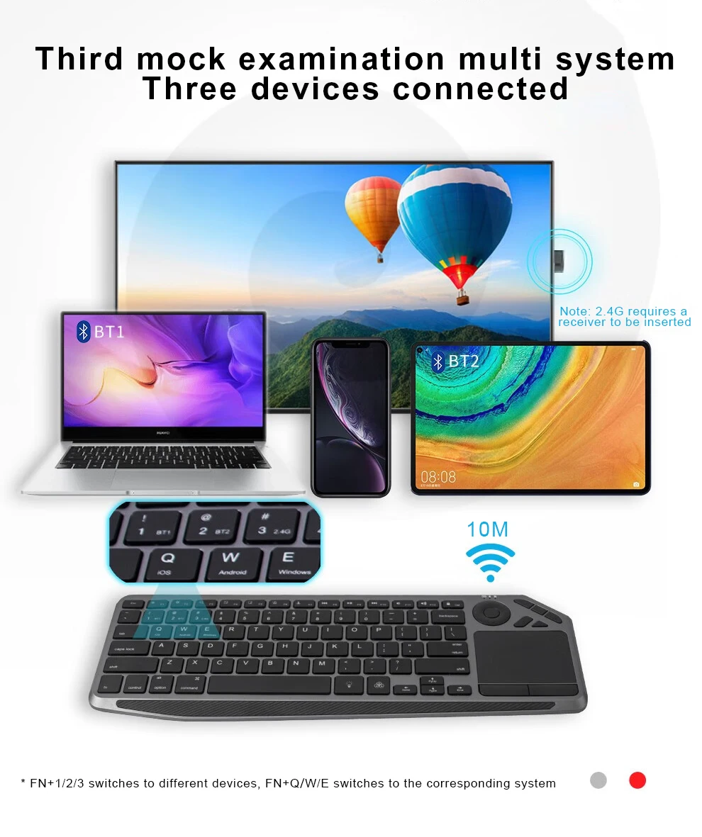 Custom Arab Azerty Clavier Backlight Rechargeable Keyboard