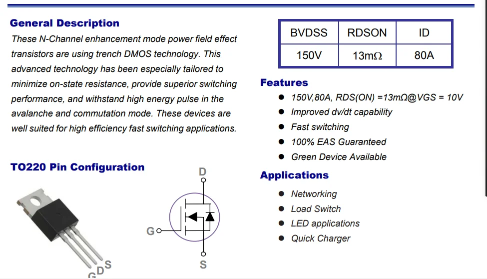 10N80 Mosfet Transistor - High Voltage Power Solutions