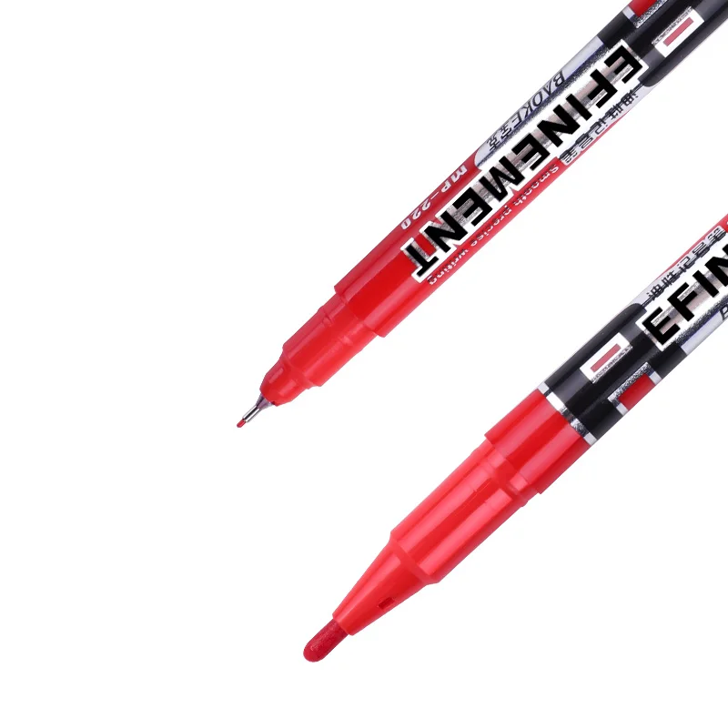 Double Sided Permanent Marker Red Color Pens Set Fine Tip Marker - Buy ...