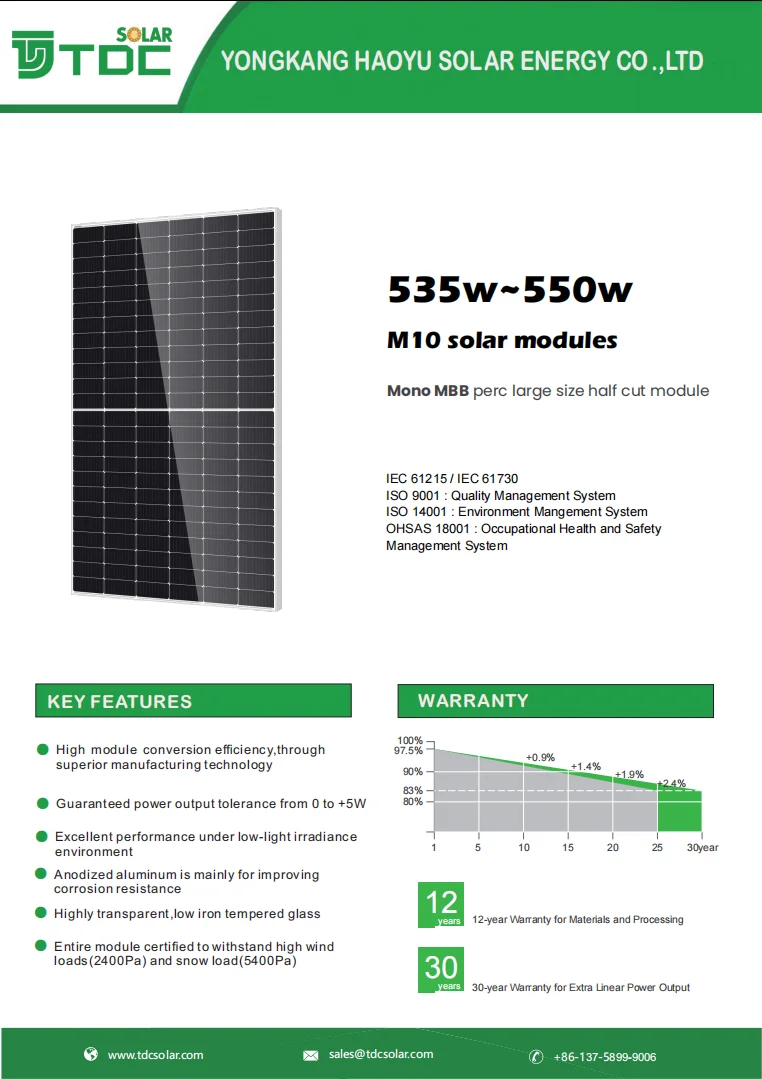 550W CDTE Solar Panel - High Efficiency for Industrial Use