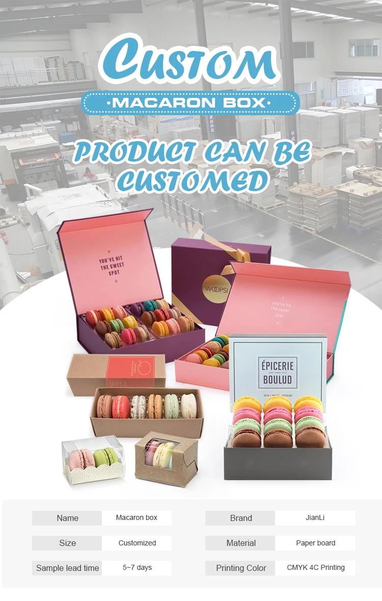 Factory Custom Cheap Price Luxury Macaroon Package Box with Window ...