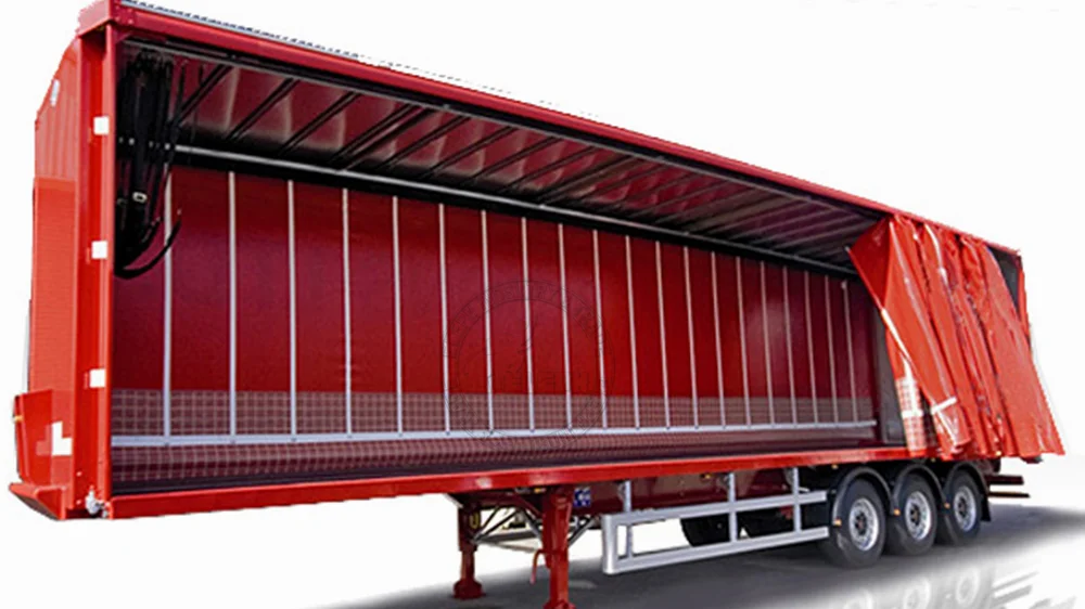 Fully Enclosed Cargo Semi Trailer Curtain Side Van Trailer - Buy Cargo ...