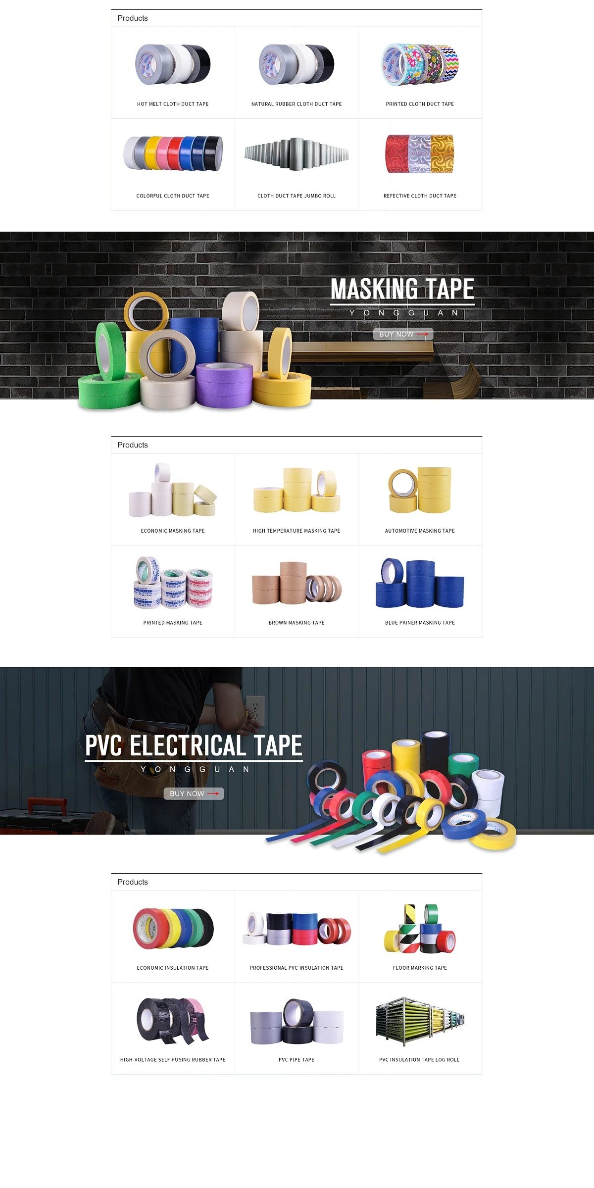 Shanghai Yongguan Adhesive Products Corp., Ltd. - Adhesive Tape