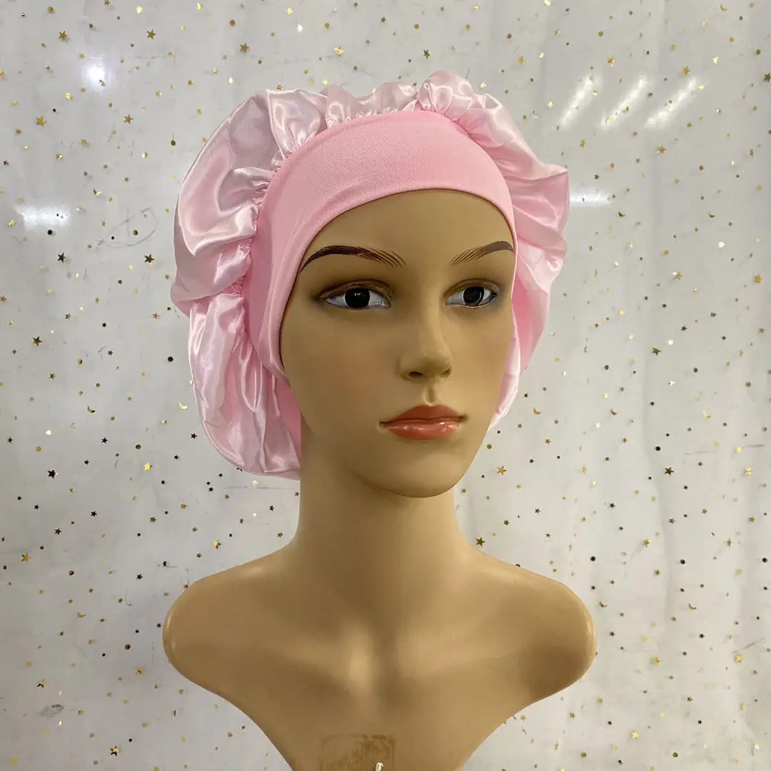 Wholesale Double Layer Reversible Braid Bonnets With Snap Silk Bonnets ...