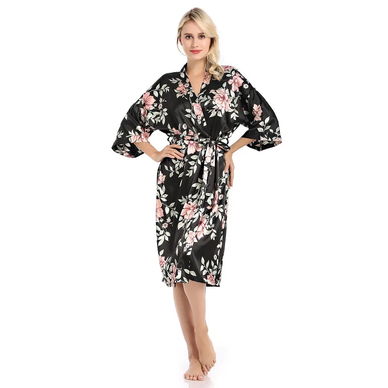 Pretty Steps 2024 Sexy Women Sleepwear Three Quarter Sleeve Black Color