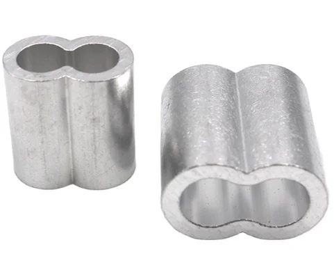 8 Shaped Aluminum Cable Clips - Durable Wire Rope Ferrules