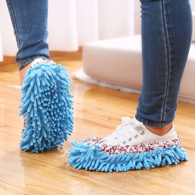 Multi-function Dust Duster Mop Slippers Shoes Cover Washable Reusable ...