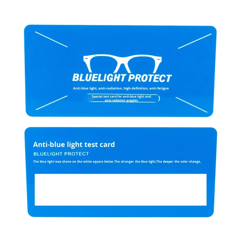 Polyester Glass Plastic Anti-Blue Light Test Card and Light Set for ...