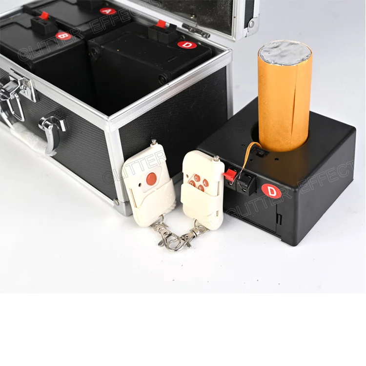 D04 Four Channel Remote Control Stage Indoor Cold Pyro Fountain Base ...
