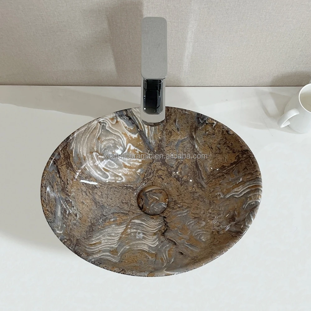 Lavabo Ceramic Granite Colored Sink Washing Hands Oval Basin Bowl ...