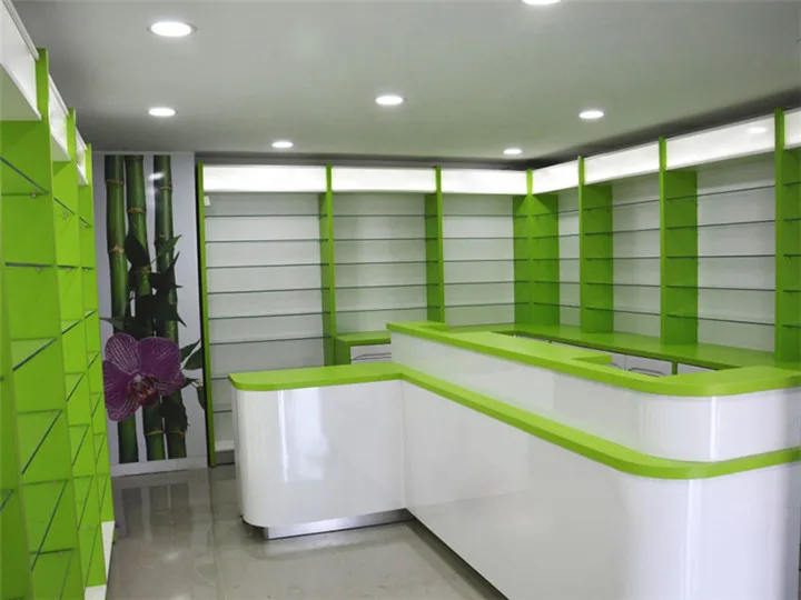 Pharmacy Shop Cash Counter Design Showcase – Modern Display Furniture ...