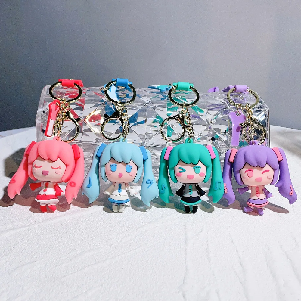 Anime Hatsune Miku 3d Keychain Pvc Rubber Movie Hatsunes Miku ...