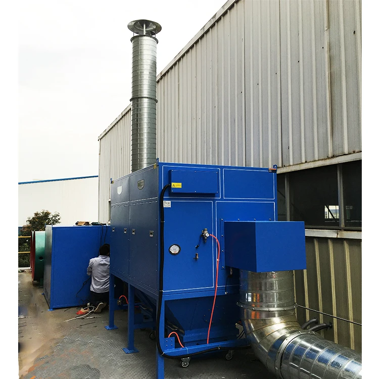 Large Airflow Central Industrial Dust Collector System For Battery ...
