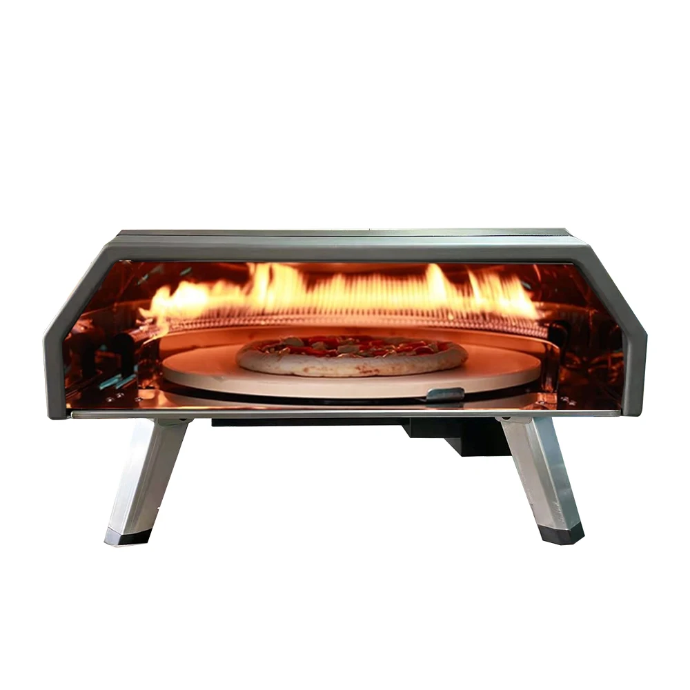 Commercial Kitchen Stainless Steel Table Top Gas Fueled Pizza Oven For ...