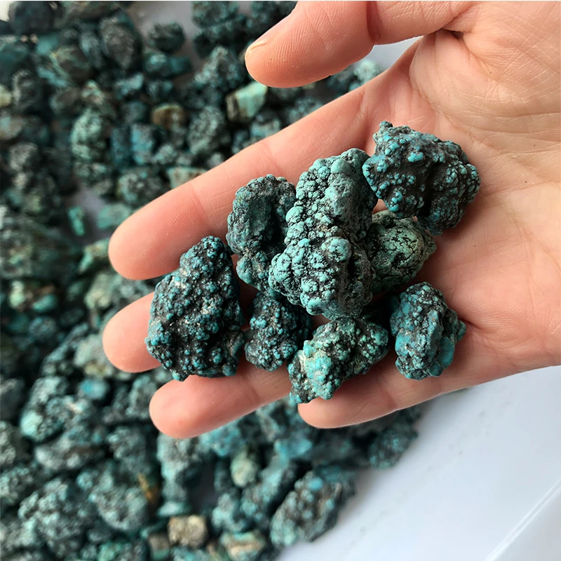 Natural Turquoise Rough Stone Kallaite For Jewelry Making Tumbled Stone ...