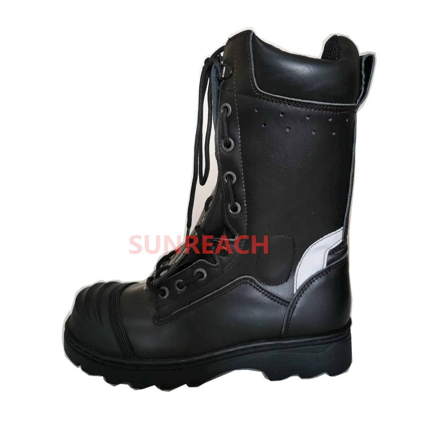 Fire Fighting Leather Safety Emergency Long Boots - Buy Fire Leather ...