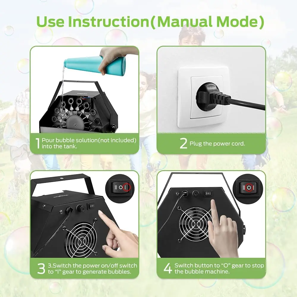 Topflashstar 2023 New Bubble Foam Machine Bubble Kidsusb Plug-in Or Dry ...