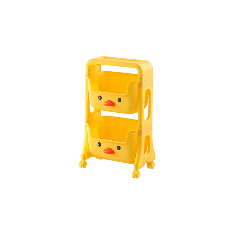 Little Yellow Duck Shelf Trolley Snack Storage Cabinet Multi-layer ...