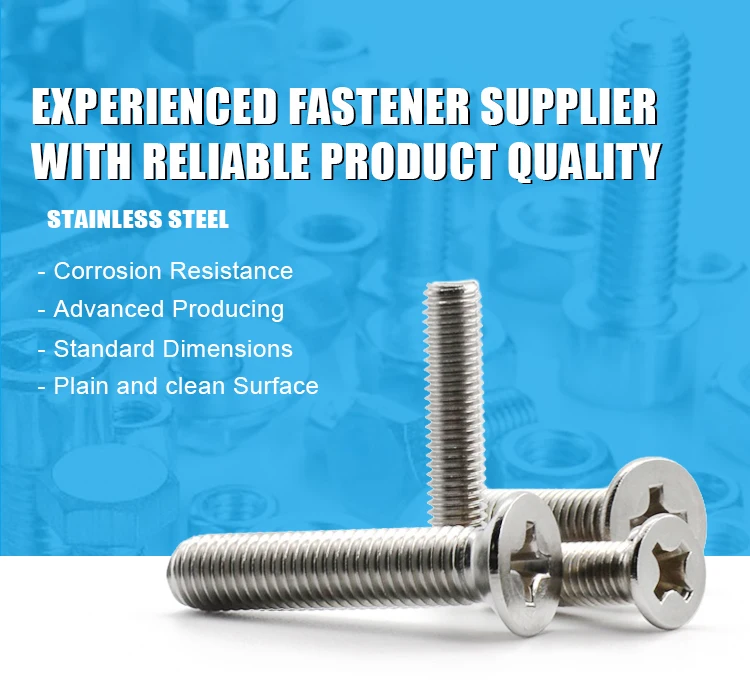 China Customized M4 M8 Flat Head Machine Screws Stainless Steel ...
