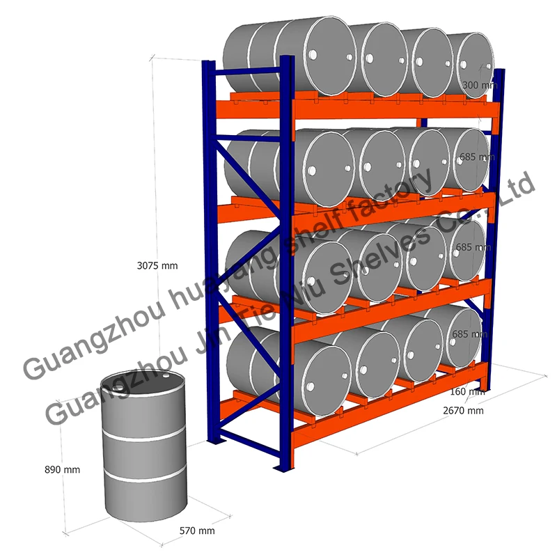 Estante De Almacenamiento De Tambor De Aceite,Caja De Cartón Con Flujo ...