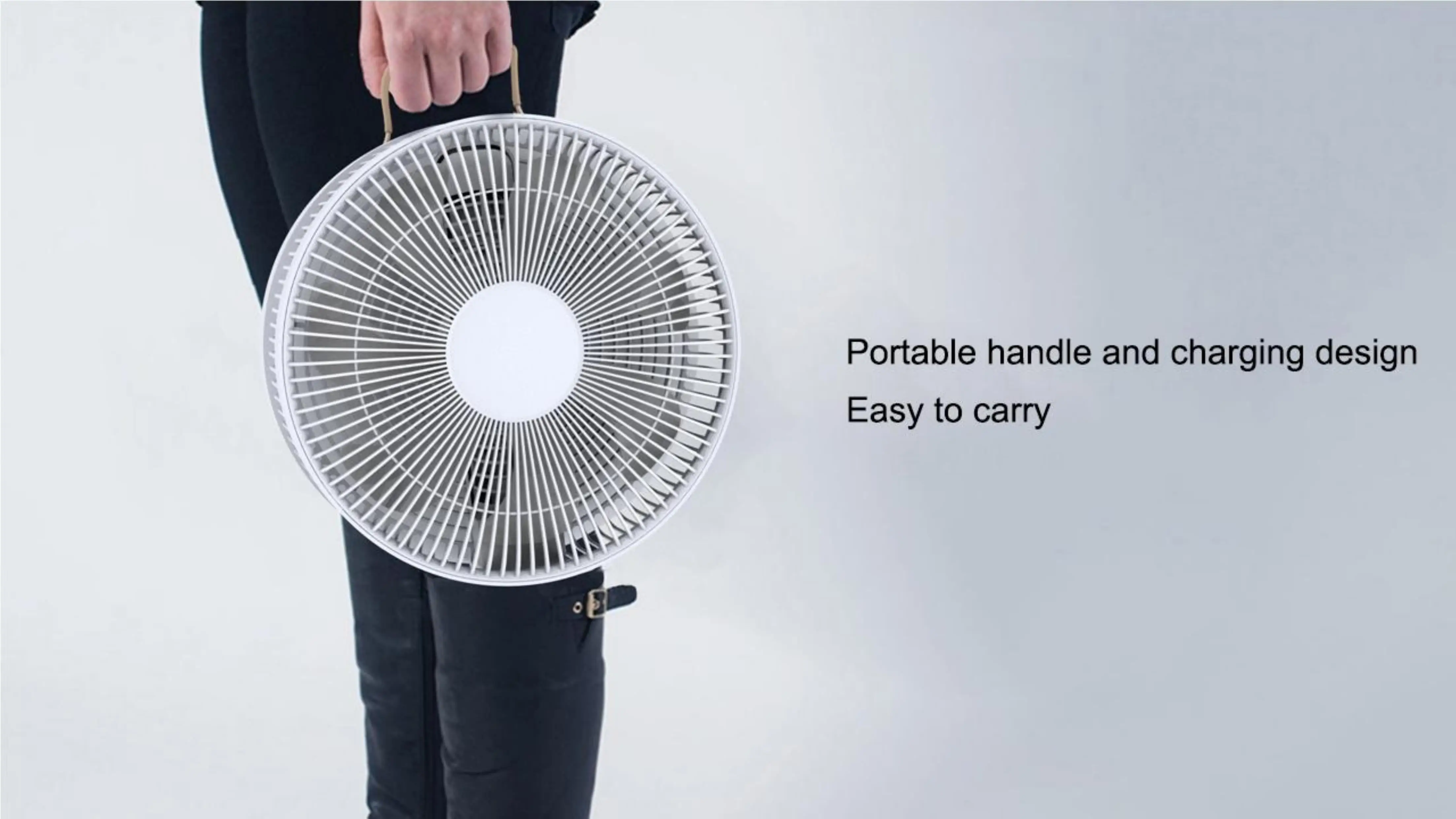 Oscillating Foldable DC Cooling Fan for Home & Outdoor