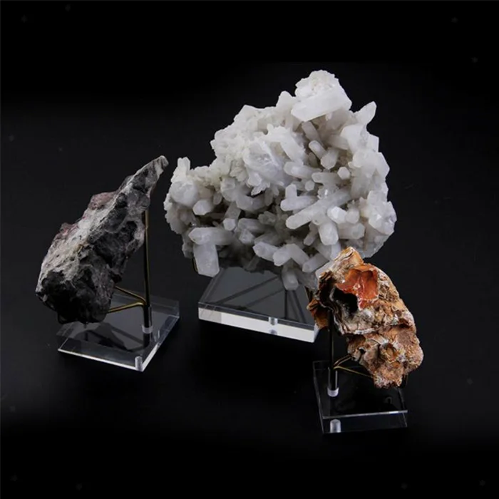 Square Clear Acrylic Mineral Fossil Display Stand Holder