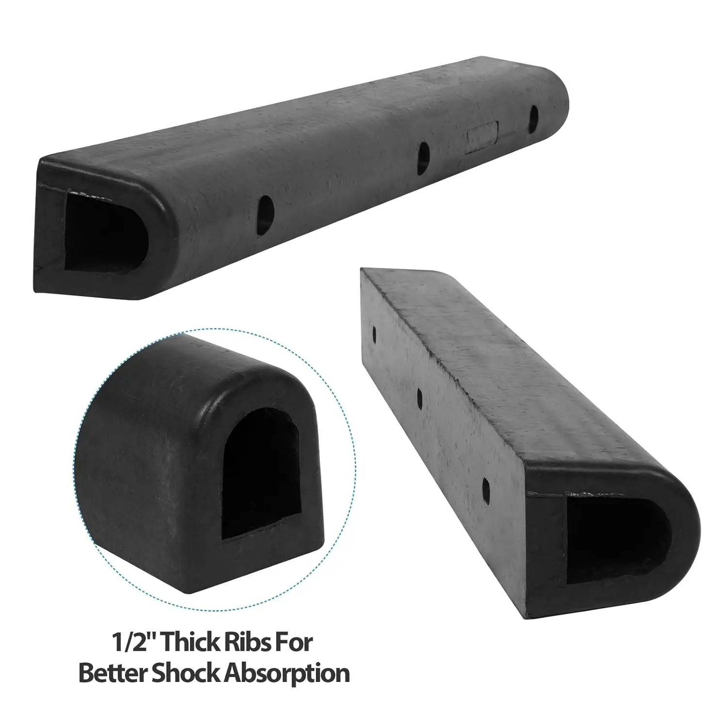 D Type Rubber Fender Dock Bumper Heavy Duty Boat Bumpers for Docking ...