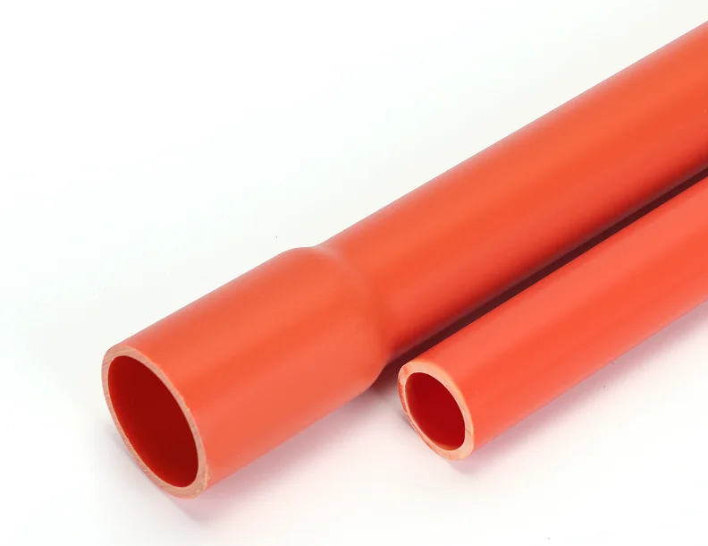 25mm Orange HD Solid Conduit - 4m for Cable Protection