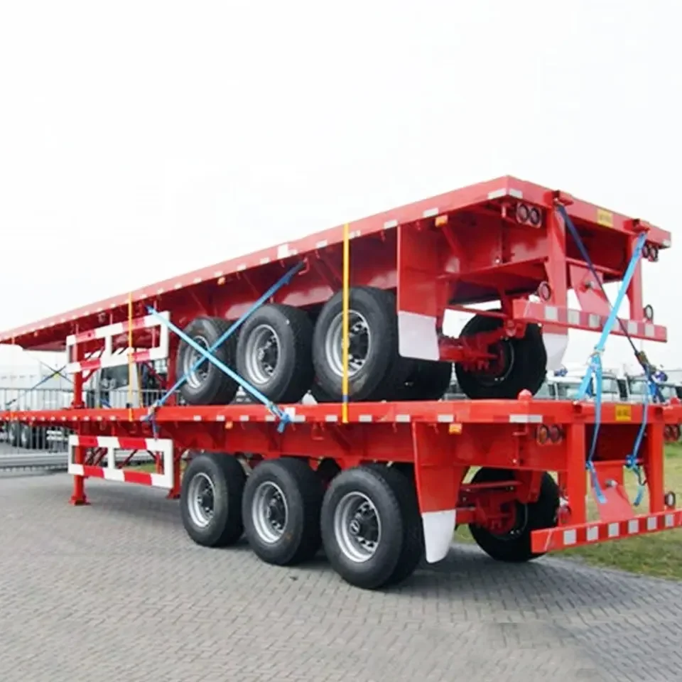 Heavy Duty 3 Axles Flatbed Container Bulk Cargo Multi-purpose Truck ...