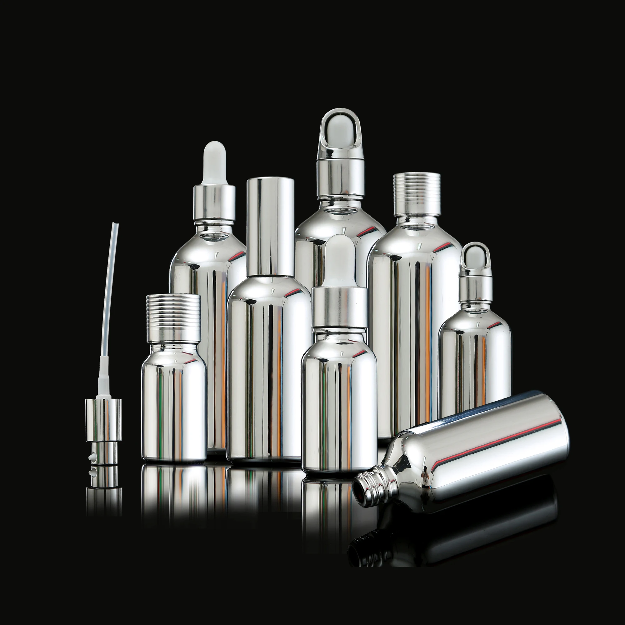 10ml 15ml 20ml 30ml 50ml 100ml Silver Electroplating Glass E Liquid ...