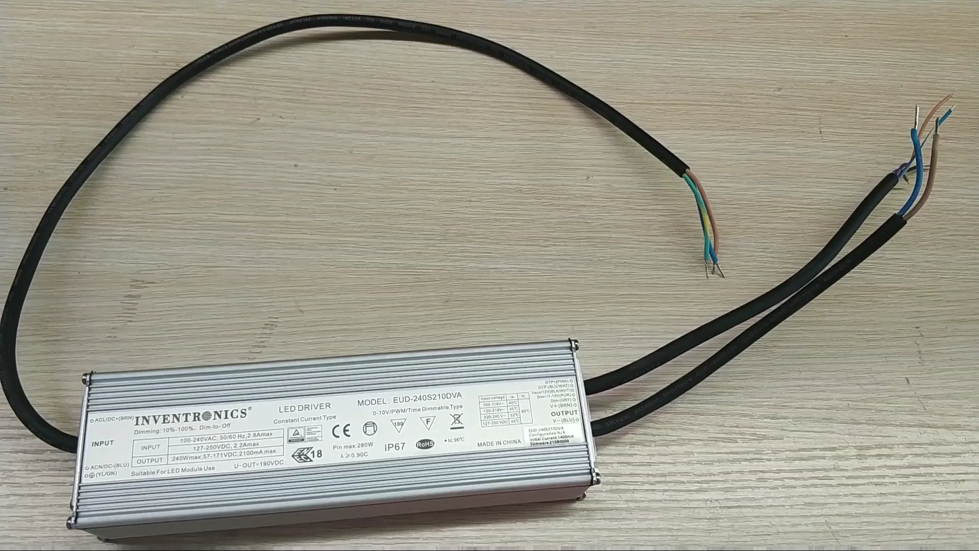 Waterproof 600ma 150 Watt Constant Current Led Driver Ip67 Inventronics ...