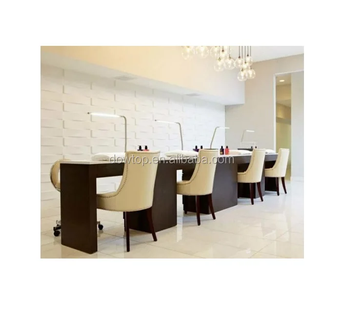 Modern Nail Desk Design Beauty Salon Desk White Nail Table Nail Tech ...