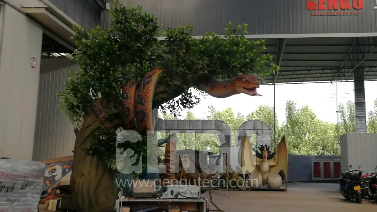 Life Size Animal Model Zoo Animatronic Rubber Snake for sale