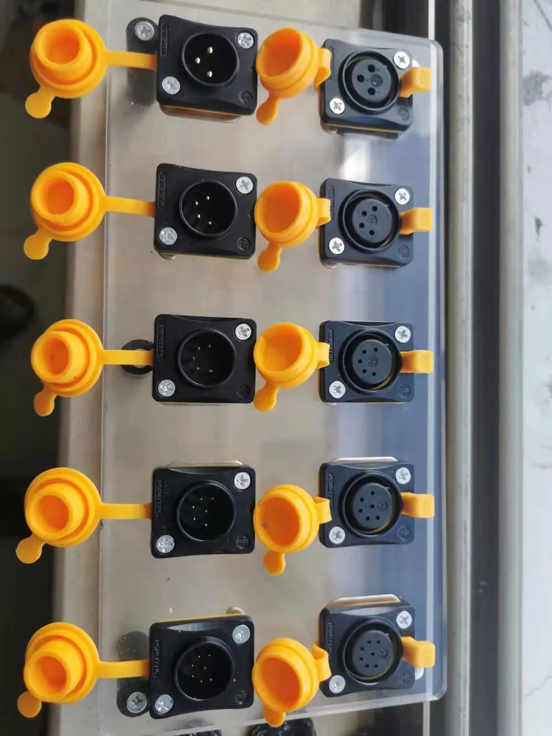 Ip65 Waterproof 3 Pin Xlr Male Receptacle Chassis Connector - Buy 3 Way ...