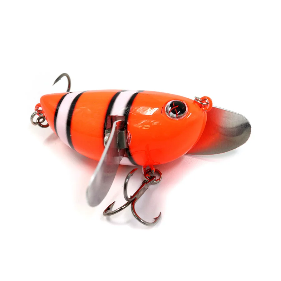 New Floating Popper Lure Metal Wing Wobblers Popper Lure Top Water Bait ...