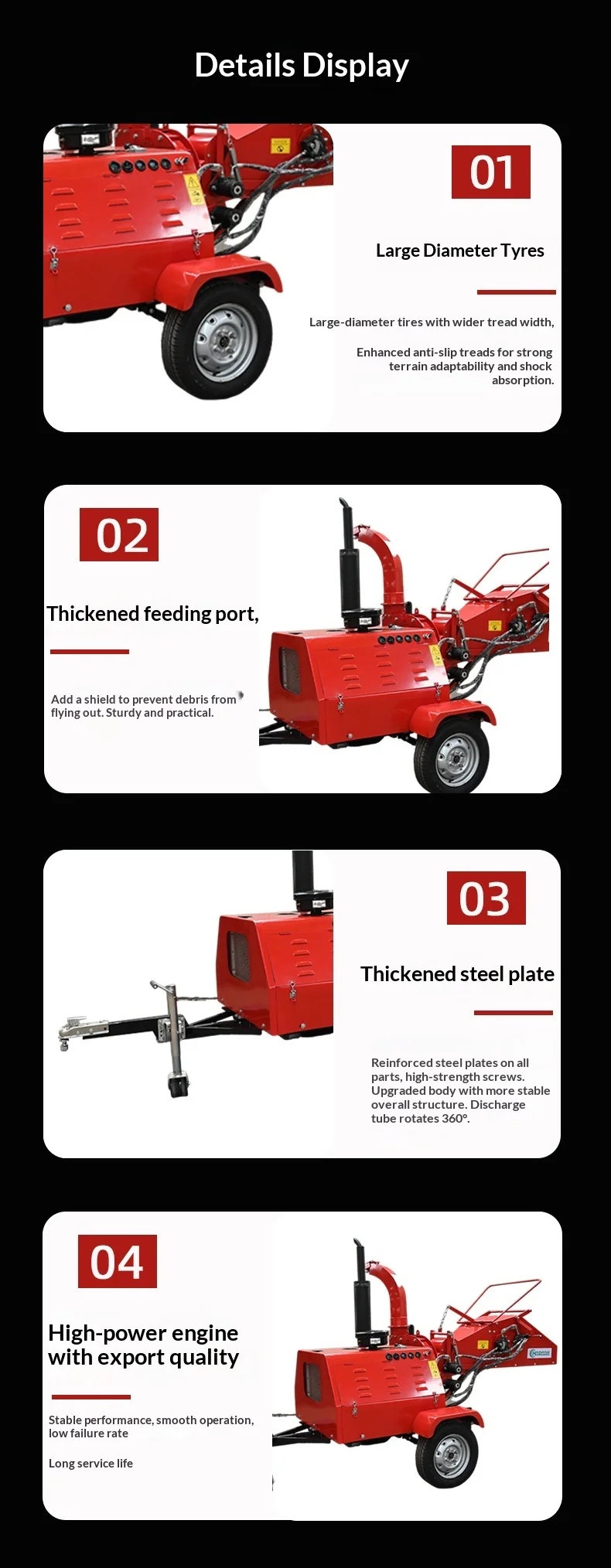 40 Horsepower Diesel Engine Wood Shredder & Chipper Dry & Wet Dual-Use ...