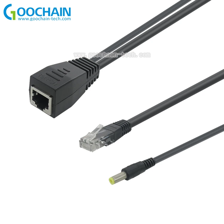 Cctv Camera Poe Power Over Ethernet Splitter Cable 5.5x2.1mm Dc & Rj45 ...