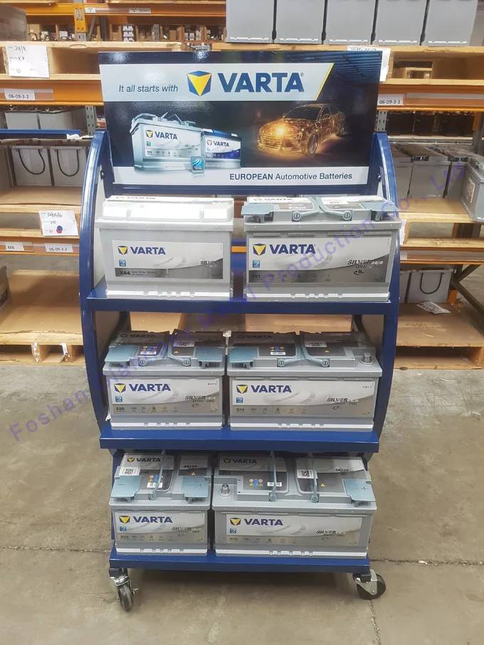 3 Tiers Auto Battery Car Display Stand Metal Heavy Duty Gas Shop ...