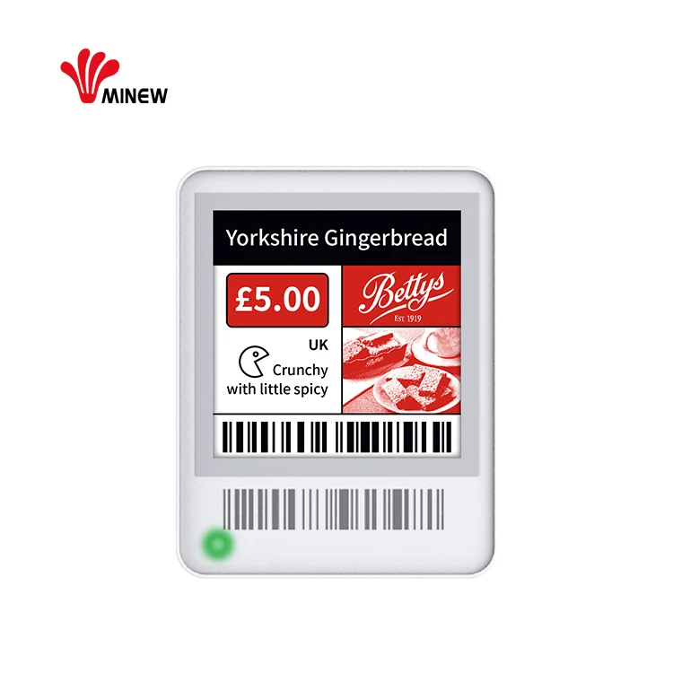MINEW 2.13INCH E Ink Display Rgb for Supermarket E Shelf Label