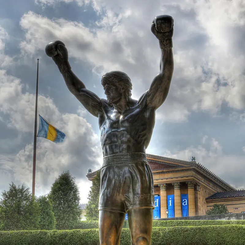 Life-Size Bronze Sylvester Stallone Rocky Balboa Statue for Outdoor ...