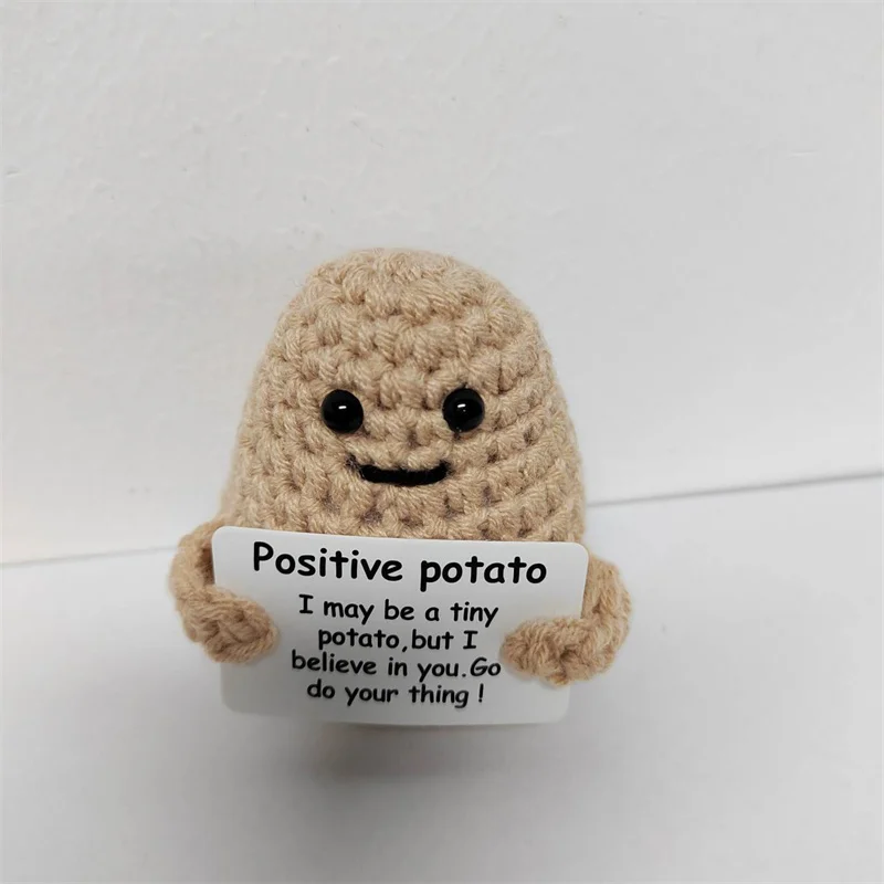 Cheer Gifts Crochet Positive Potato Affirmation Cards