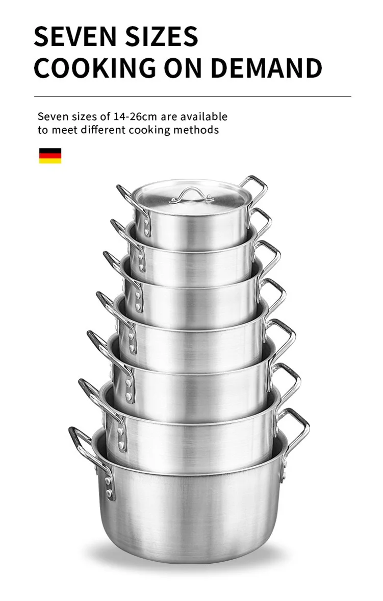 7-Piece Lightweight Classic Stainless Steel Cookware Set for Soup Pot ...