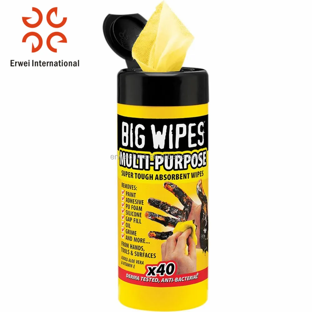 Multi Purpose Industrial Cleaning Wet Wipes Hand Wipes for Heavy Duty ...