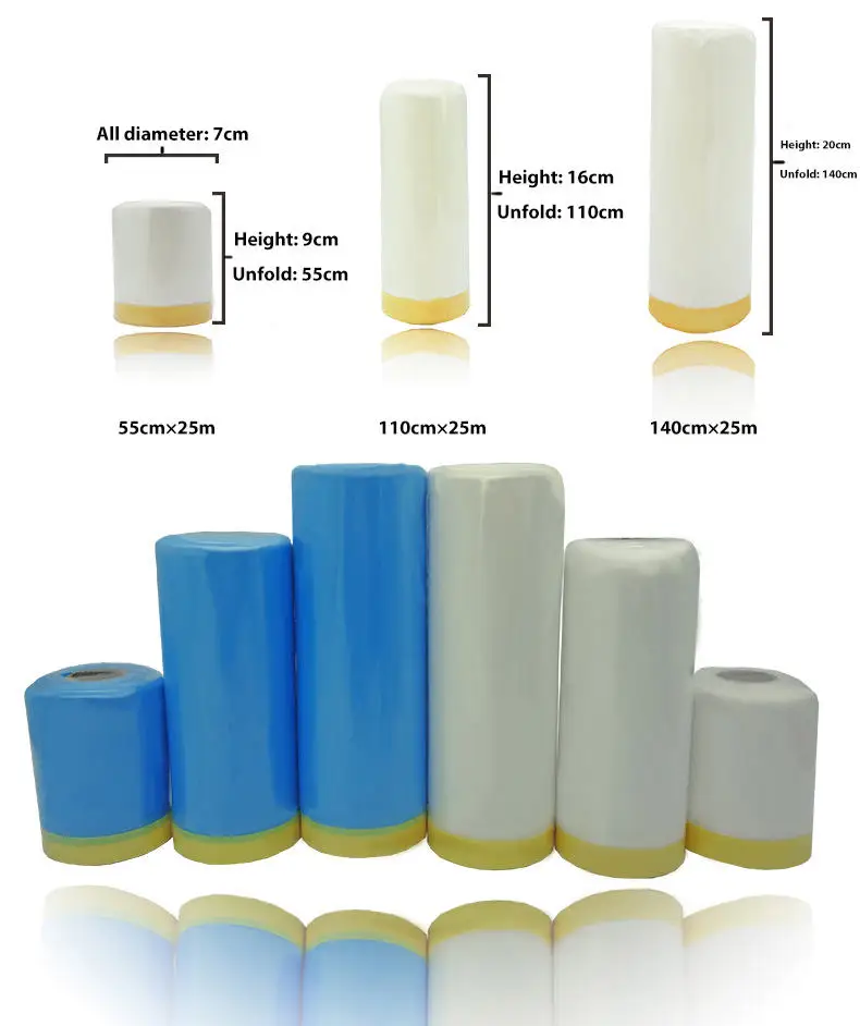 Wholesale Price of Plastic Masking Film Rolls for Gas Vehicle Painting ...