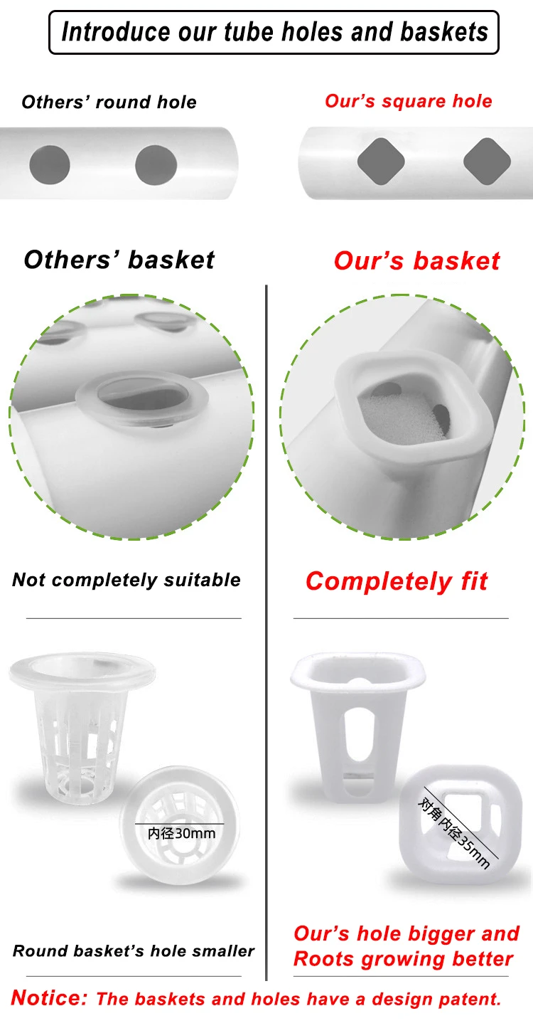Hydroponic System with 108 Holes 90 Holes 72 Holes Kit Vertical ...