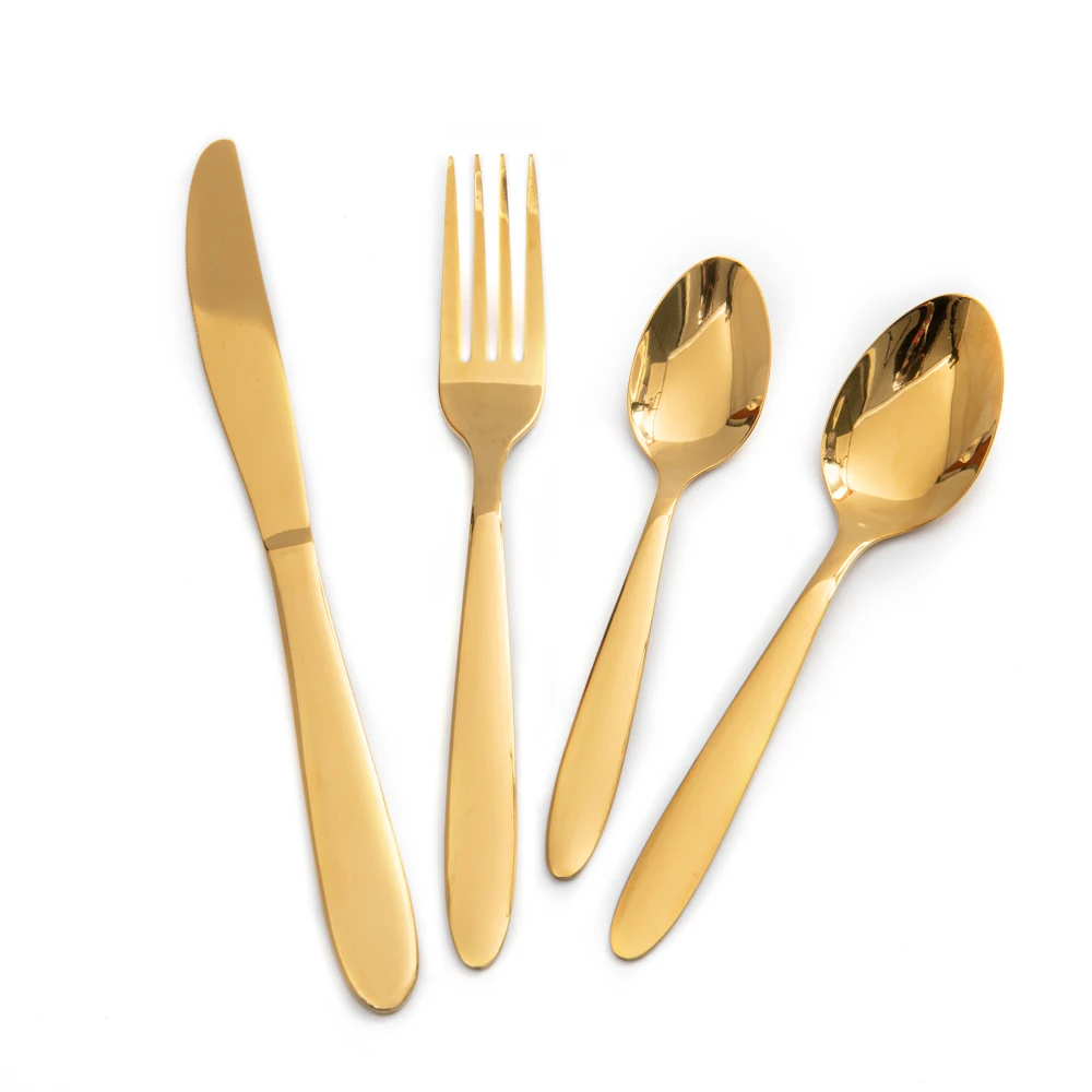 Wholesale Flatware Luxury Gold Plated Silverware Set Portugal Style ...