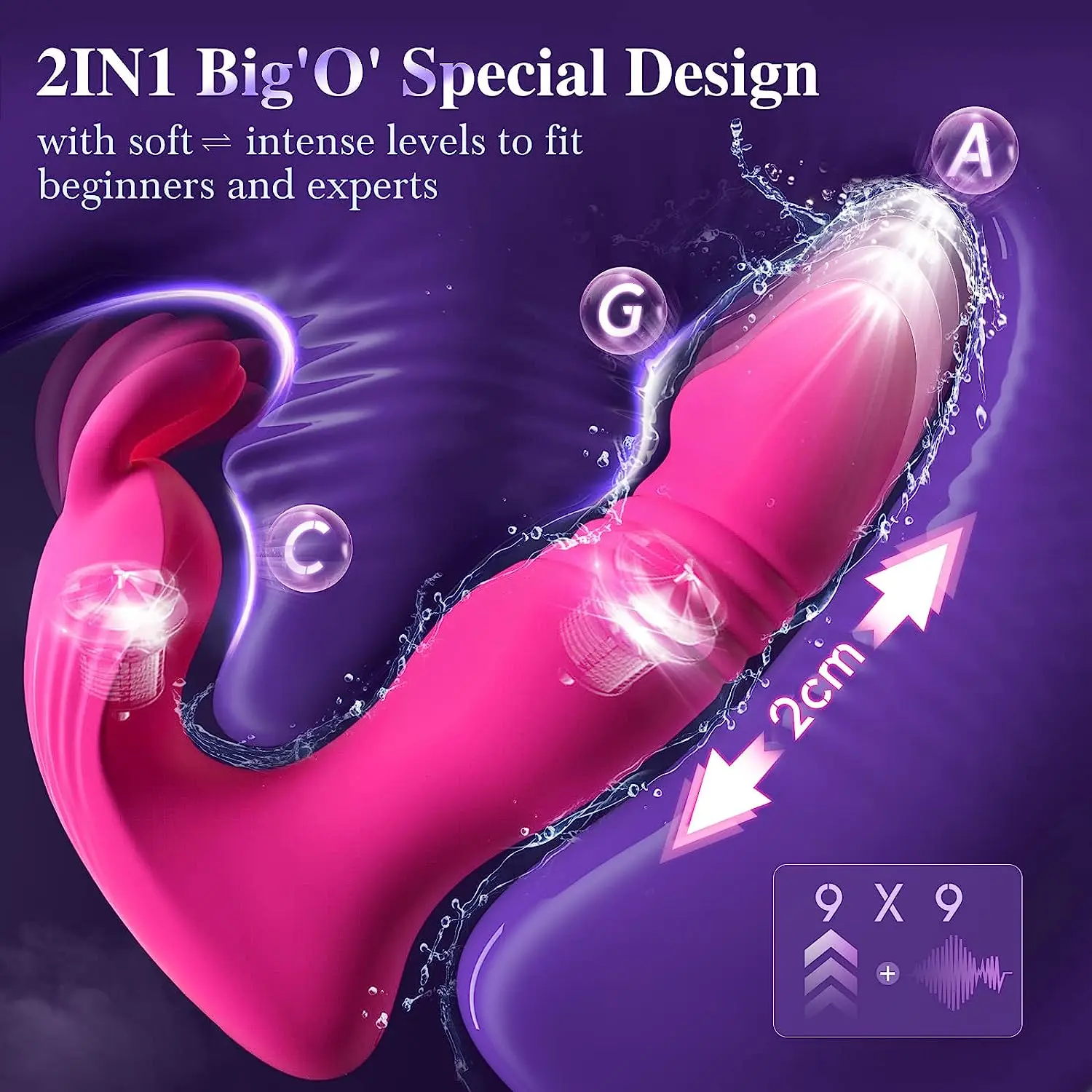Hot New 3 IN 1 App Wearable Remote G Spot Dildos Vibrator
