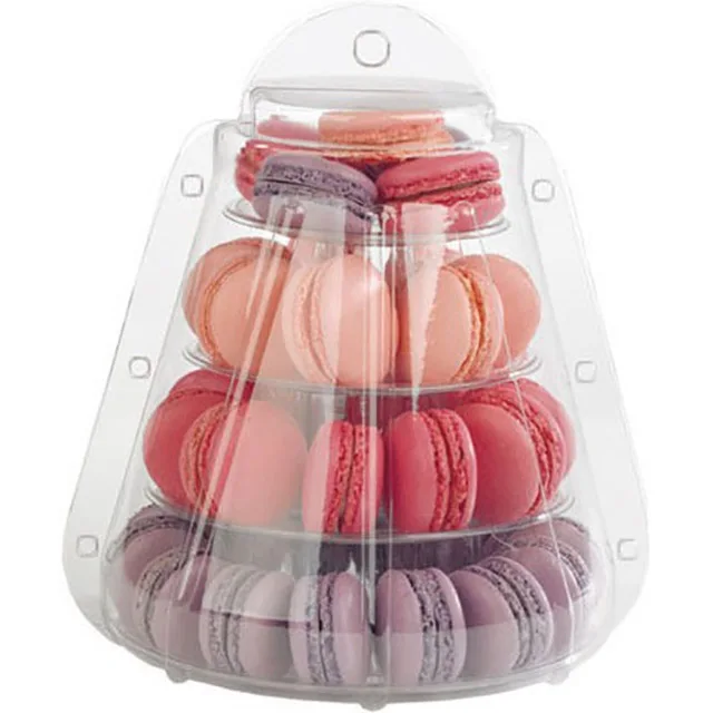 4 Tier Round Macaron Tower Display Stand Factory Custom Acrylic Display ...