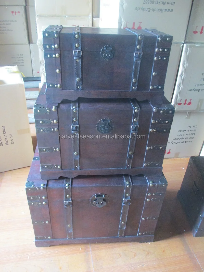 Antique Wooden Storage Trunk Box For Sale - Buy Antique Wooden Storage ...