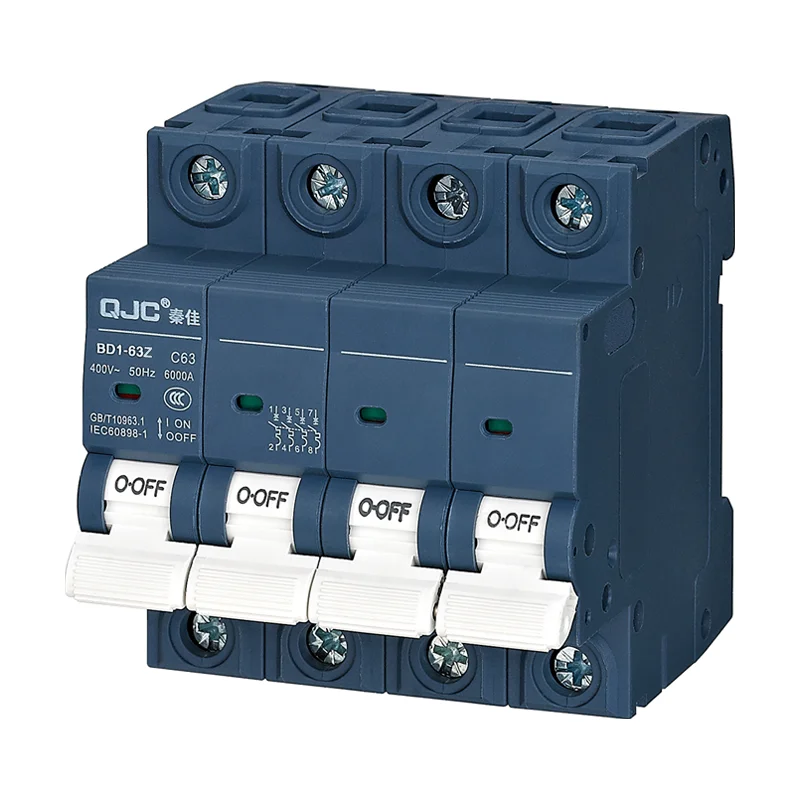 QJC Dc Mcb Circuit Breaker 1P 2P 3P 4P Mini Miniature 250v 500vdc 600v ...